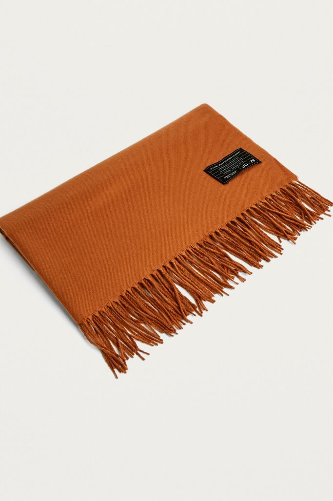 UO Oversized Rust Scarf | Urban Outfitters UK