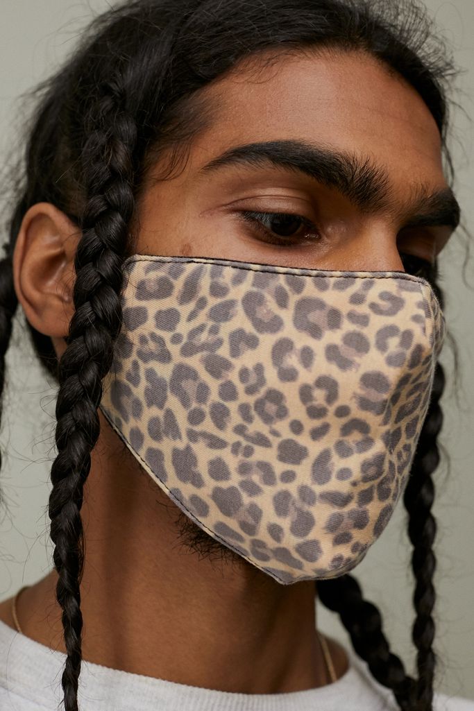 UO Reusable Cotton Leopard Print Face Mask | Urban Outfitters UK