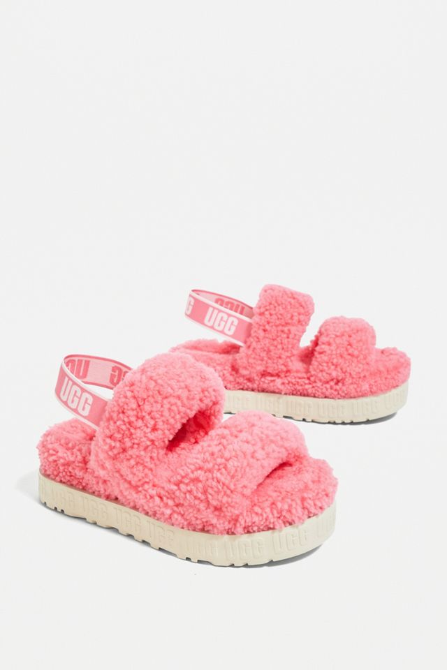 UGG Pink Rose Oh Fluffita Slide Sandals | Urban Outfitters UK