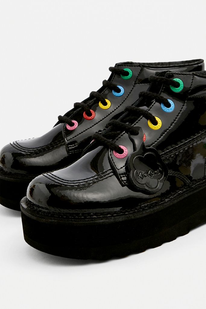 Kickers Higher Stack Pastel Eyelet Boots | Urban Outfitters UK