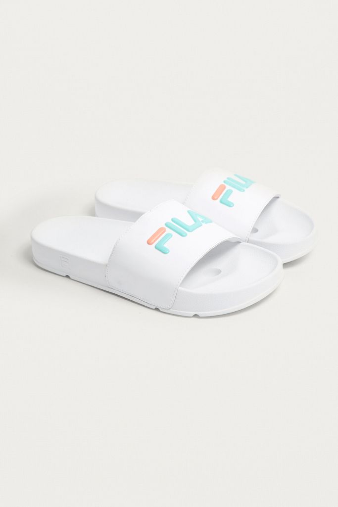 FILA White Drifter Sliders | Urban Outfitters UK