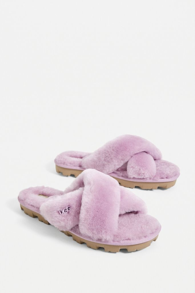 UGG Fuzzette Lilac Slipper Sliders | Urban Outfitters UK