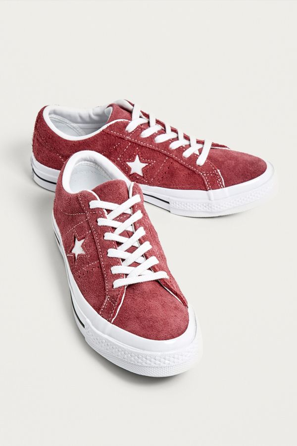 Converse One Star Bordeaux Suede Trainers | Urban Outfitters UK