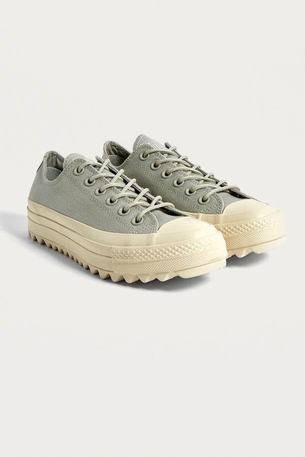 Converse Chuck Taylor All Star Lift Ripple Grey Low Top Trainers ...