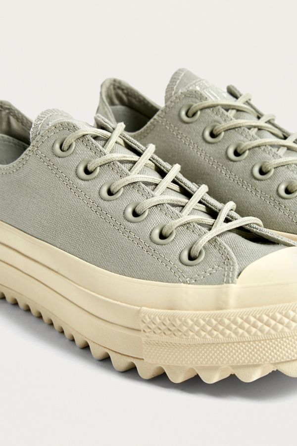 Converse Chuck Taylor All Star Lift Ripple Grey Low Top Trainers ...
