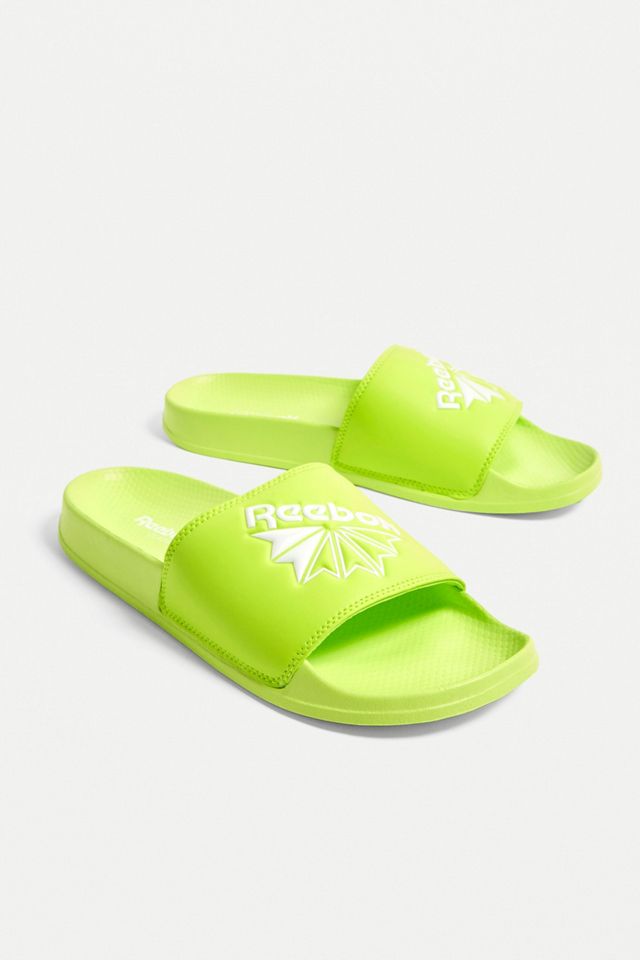 Reebok Classic Lime Pool Sliders | Urban Outfitters UK