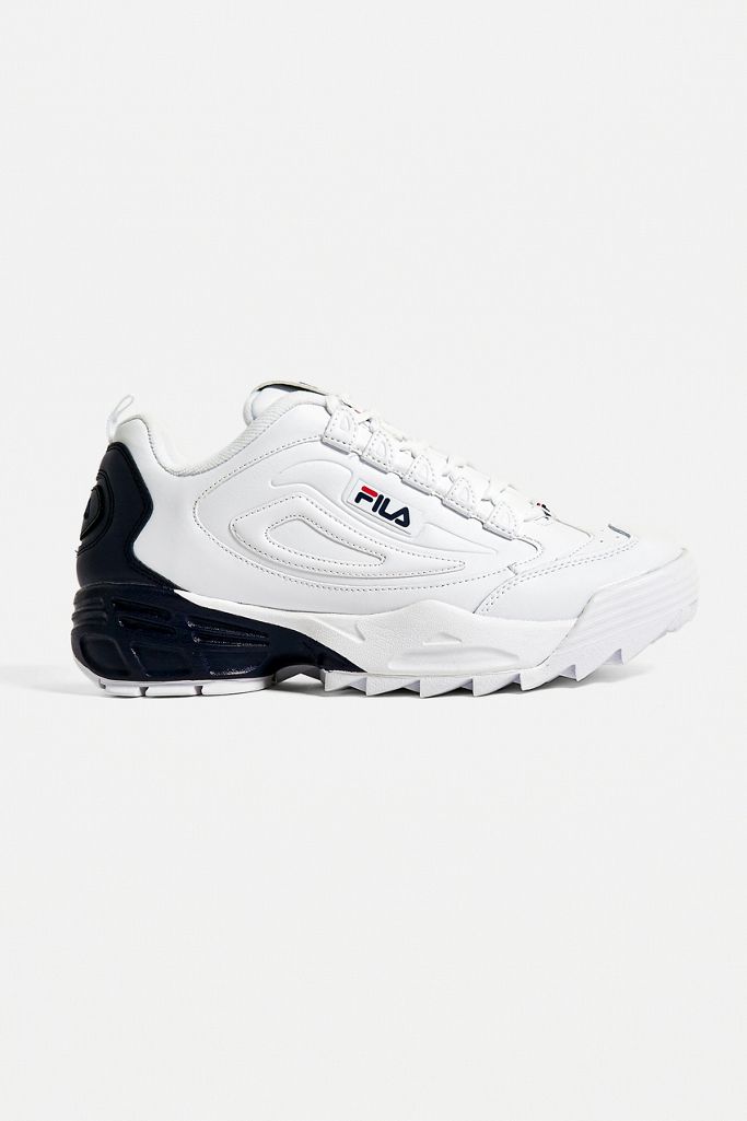 Fila – Colour-Block-Sneaker „Disruptor 2“ in Weiß und Marineblau ...