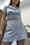 Urban Outfitters Archive Imogen Blue Satin Skirt | Urban Outfitters UK