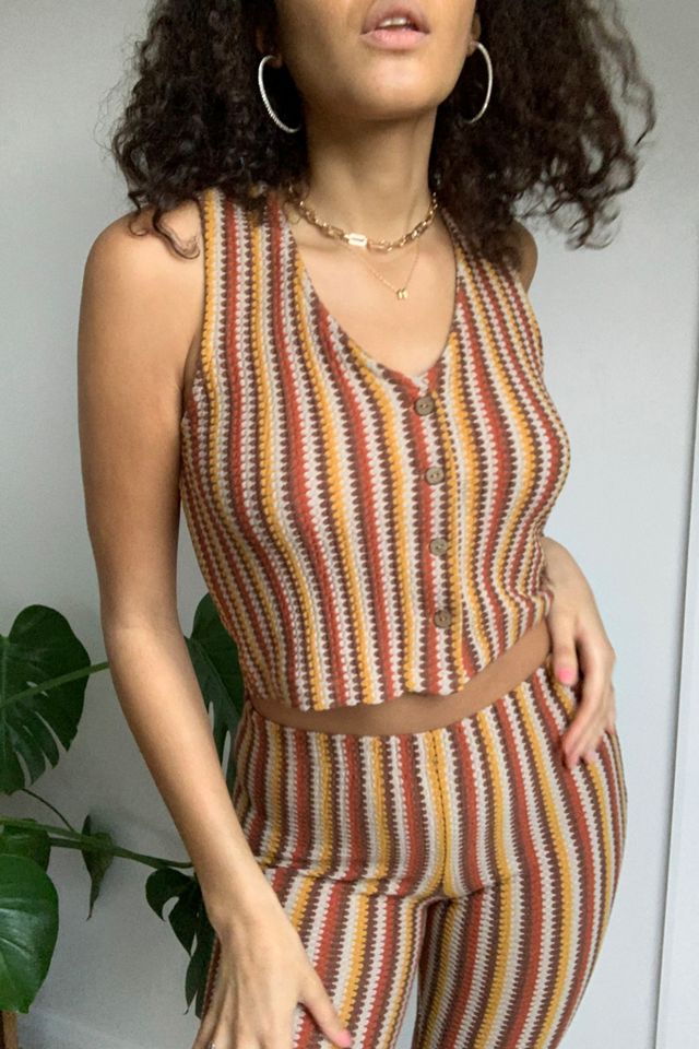 Urban Outfitters Archive Stripe Knit Vest | Urban Outfitters UK