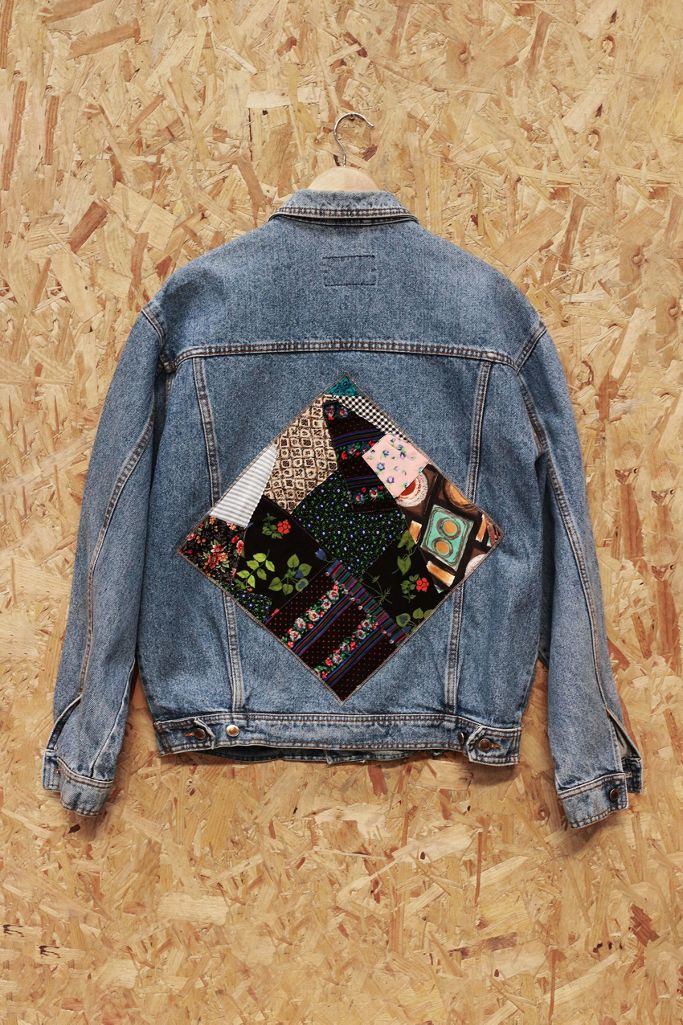 Urban Renewal Remade From Vintage Multi Patch Denim Jacket | Urban ...