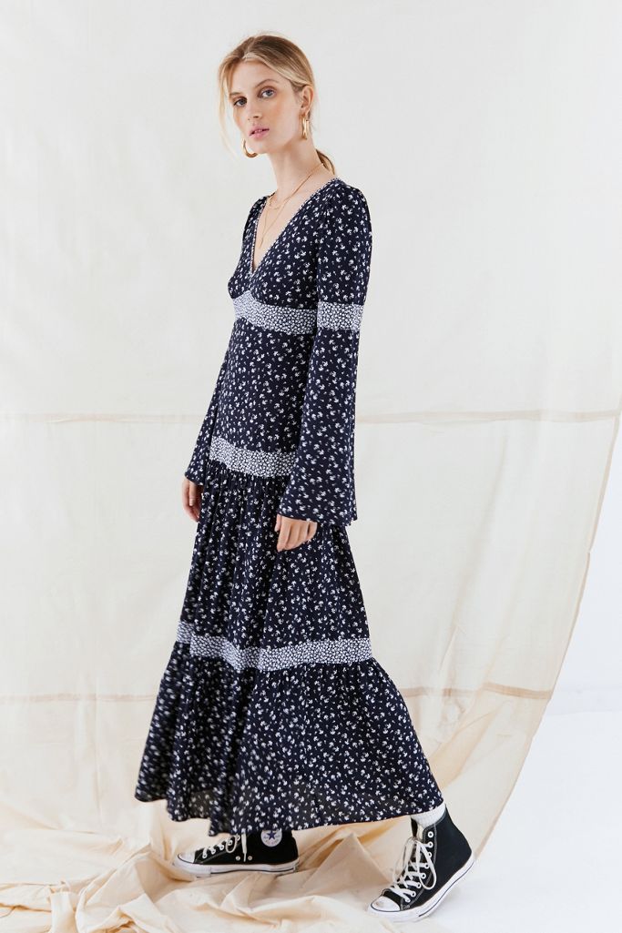Urban Outfitters Archive Eleanor Tiered Maxi Dress | Urban Outfitters UK