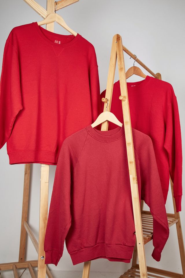 Urban Renewal Vintage Red Crew Neck Sweatshirt | Urban Outfitters UK
