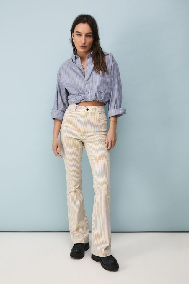 Urban Outfitters Archive Retro Stripe Flare Trousers | Urban Outfitters UK