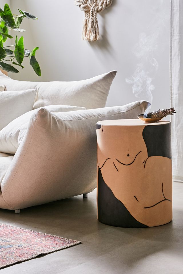 Female Form Ceramic Side Table | Urban Outfitters UK