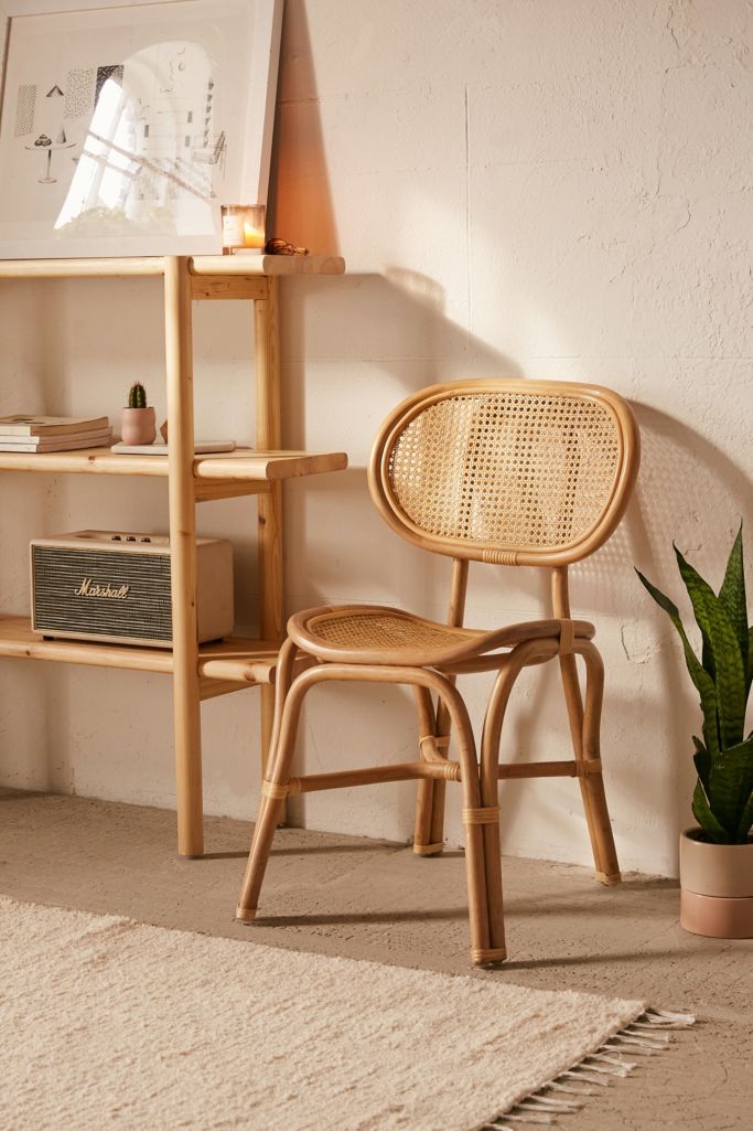 Estie Neutral Rattan Chair | Urban Outfitters UK
