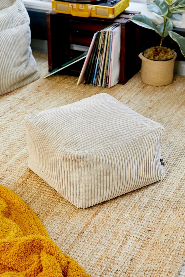Icon Theo Stone Corduroy Footstool | Urban Outfitters UK
