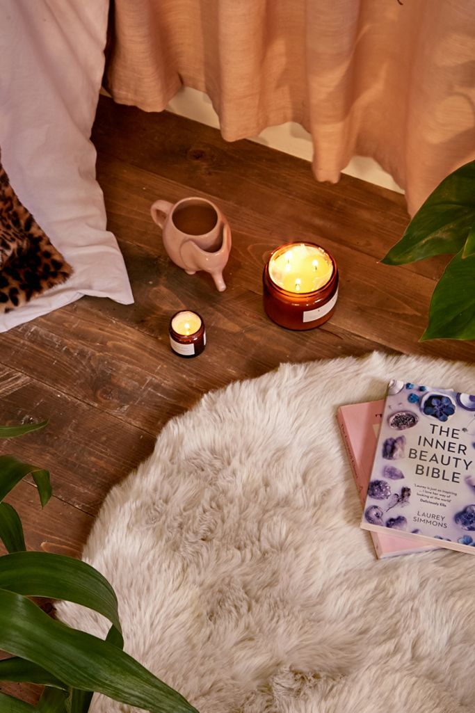 Round Cream Faux Fur Rug | Urban Outfitters UK