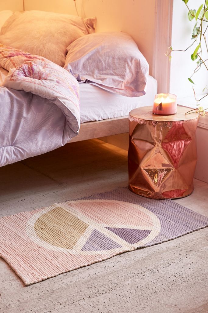 Peace Sign Woven 2x3 Rug | Urban Outfitters UK