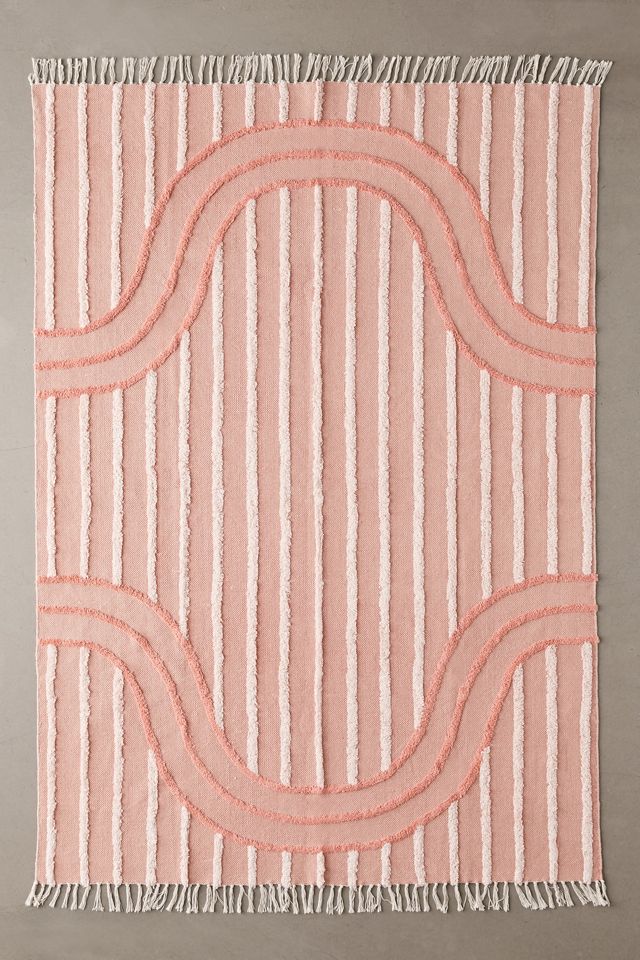 Elora Pink Tufted 5x7 Rug | Urban Outfitters UK