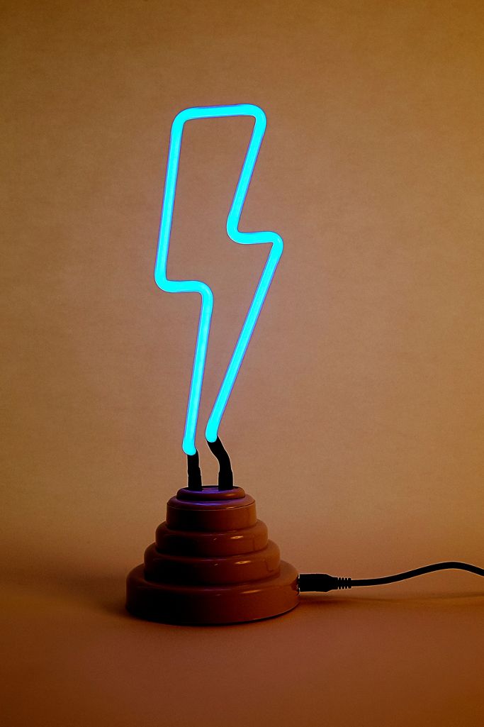 Lightning Bolt Neon Table Lamp | Urban Outfitters UK