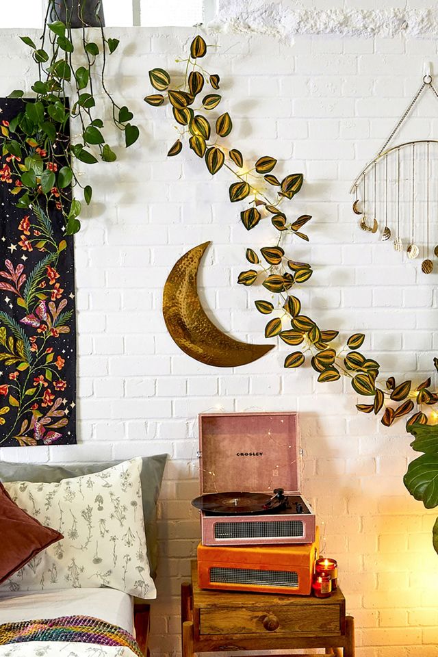 Green & Pink Foliage String Lights | Urban Outfitters UK