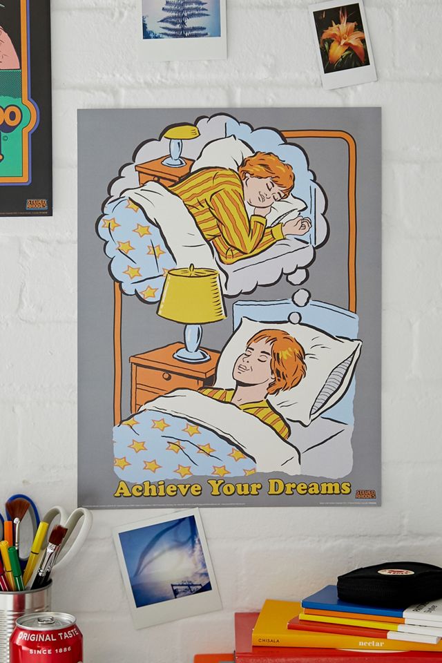 Stephen Rhodes - Poster Achieve Your Dreams | Urban Outfitters FR