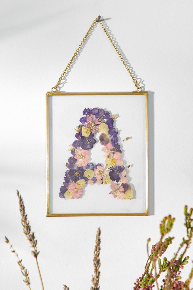 Pressed Flowers Letter Frame | Urban Outfitters UK