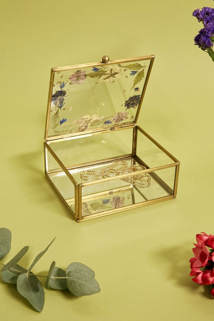Pressed Flower Jewellery Box | Urban Outfitters UK