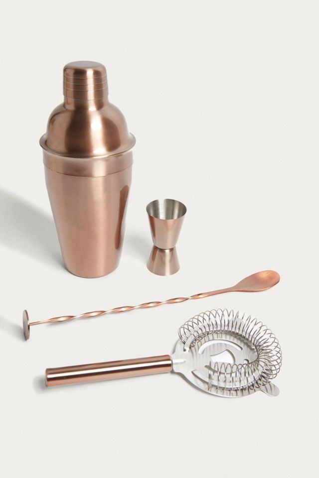 Copper Bar Cocktail Shaker Set | Urban Outfitters UK
