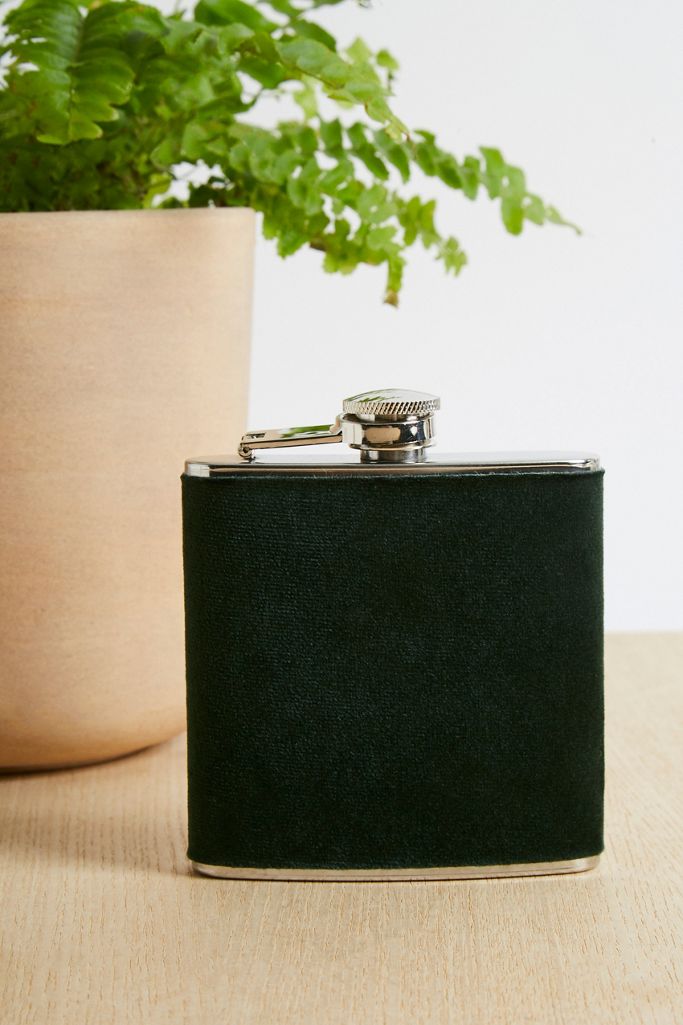 Velvet Green Hip Flask | Urban Outfitters UK