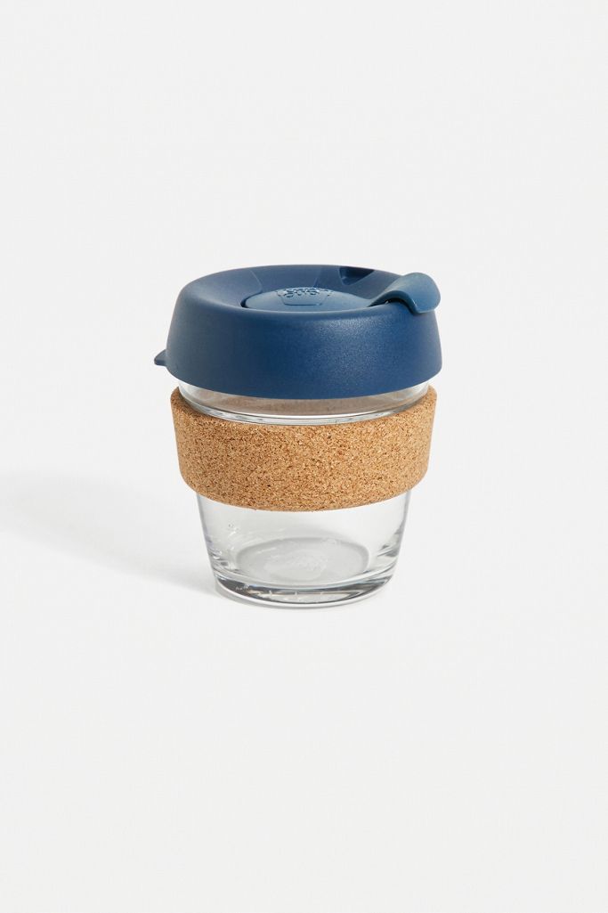 KeepCup Brew Cork Edition Blue Glass Coffee Cup | Urban Outfitters UK