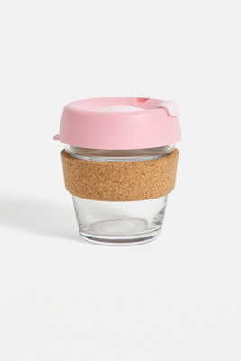 KeepCup Brew Cork Edition Pink Glass Coffee Cup | Urban Outfitters UK