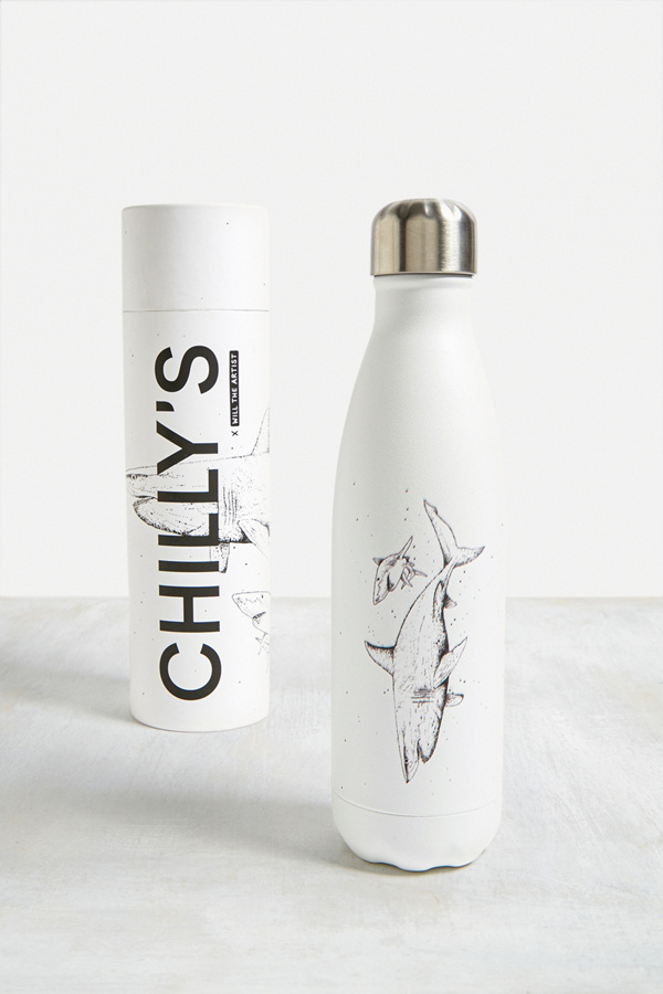 Chilly’s X Will the Artist Shark 500ml Stainless Steel Water Bottle ...