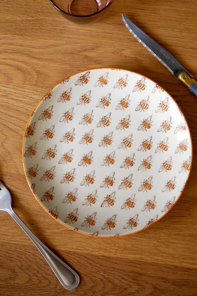 Bee Pattern Side Plate | Urban Outfitters UK