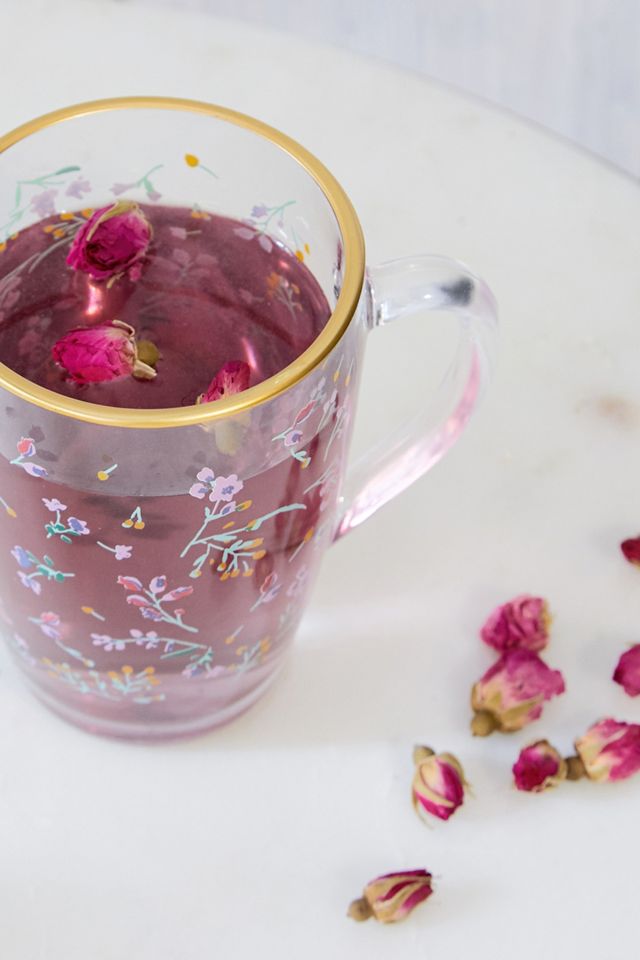Floral Glass Mug | Urban Outfitters UK