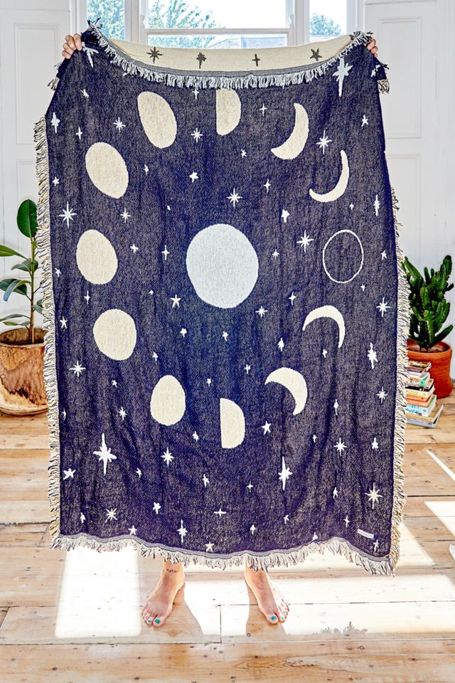 Calhoun & Co. Moon Phases Throw Blanket | Urban Outfitters UK