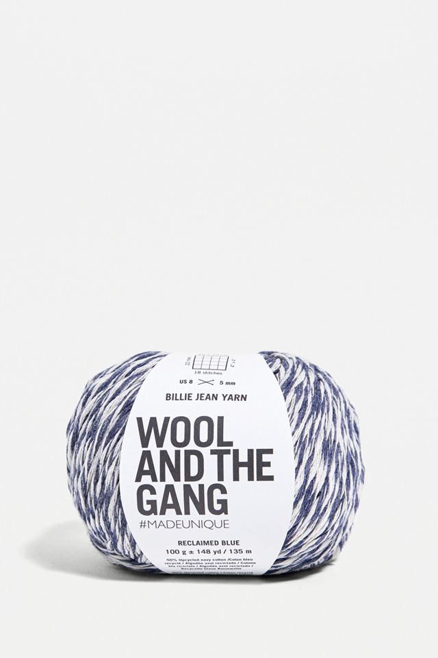 Wool And The Gang Reclaimed Blue Billie Jean Yarn | Urban Outfitters UK