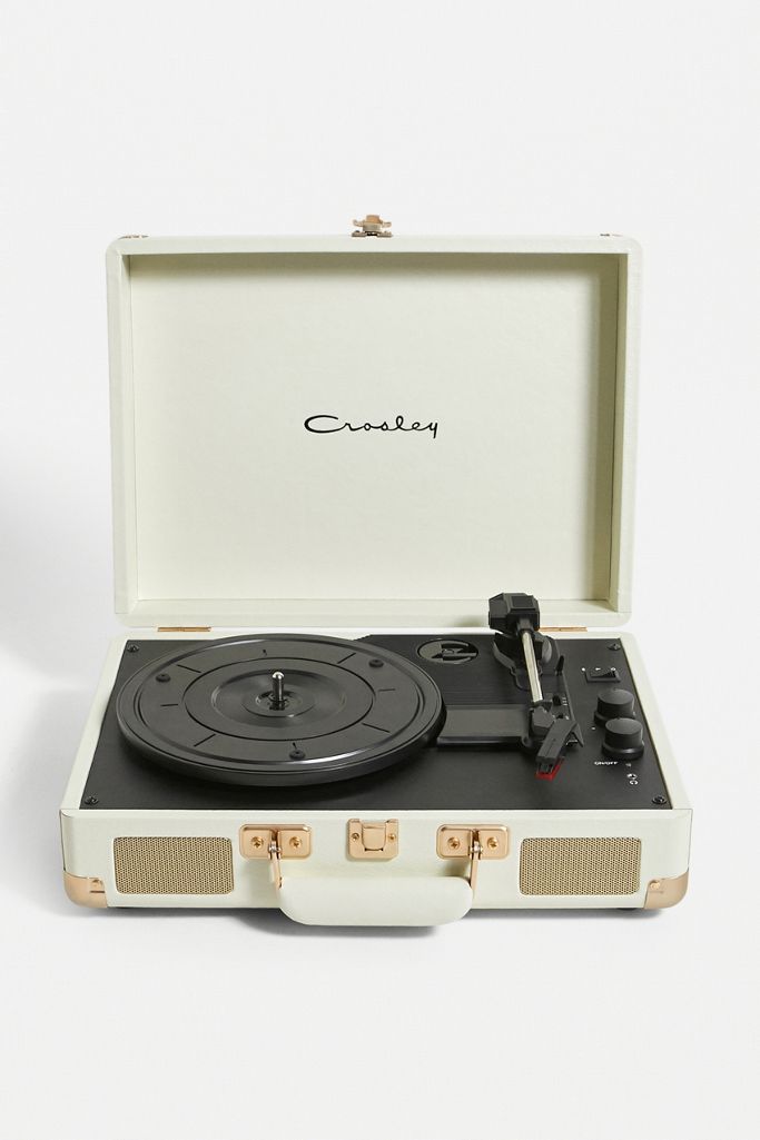 Crosley UO Exclusive Cruiser Cream and Gold Bluetooth Vinyl Record ...