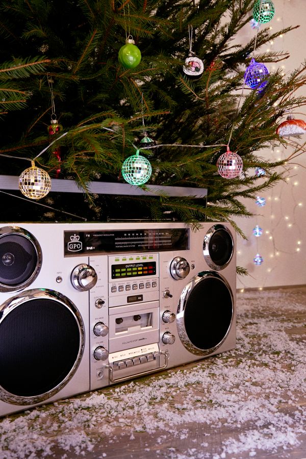 GPO Brooklyn Grey Portable Boombox + Music System | Urban Outfitters UK