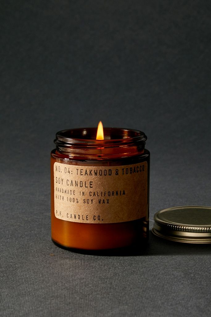 P.F. Candle Co. Teakwood & Tobacco Soy Candle | Urban Outfitters UK