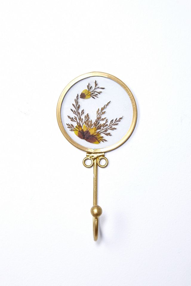 Pressed Flower Wall Hook | Urban Outfitters UK