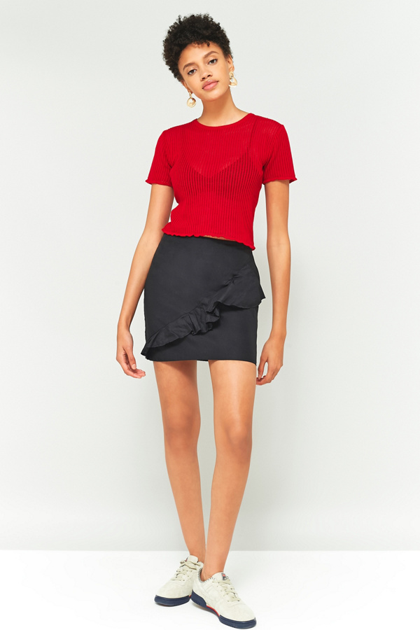 Sparkle & Fade '80s Taffeta Ruffle Skirt | Urban Outfitters UK