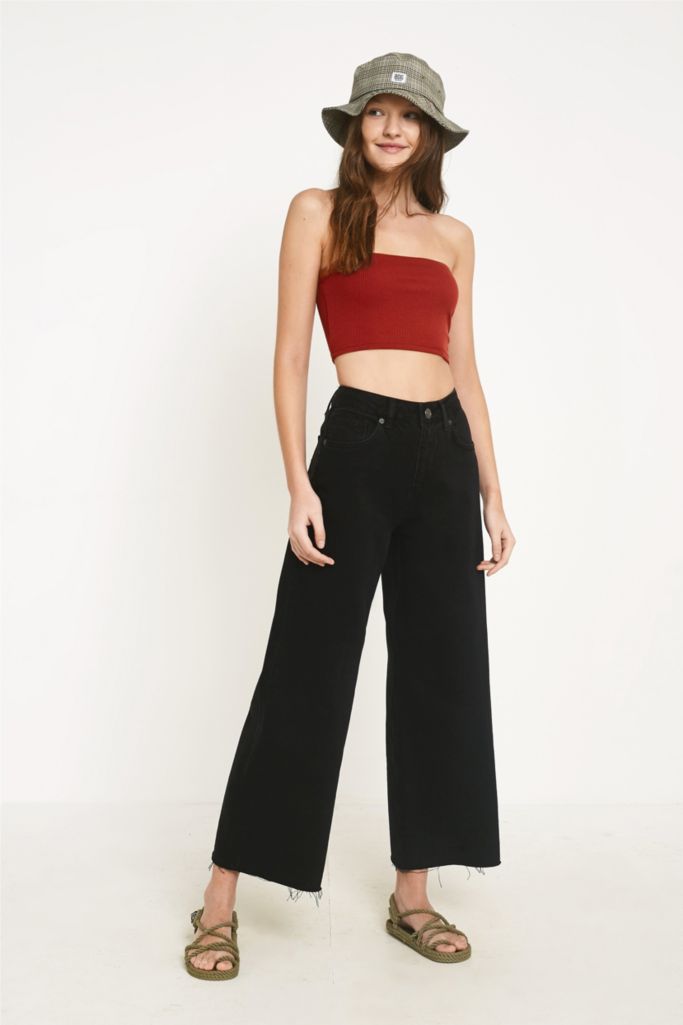BDG Flood Wide Leg Black Jeans | Urban Outfitters UK