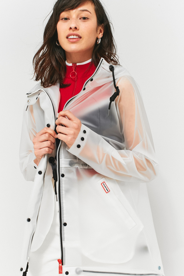 Hunter Original White Vinyl Rain Mac Jacket | Urban Outfitters UK
