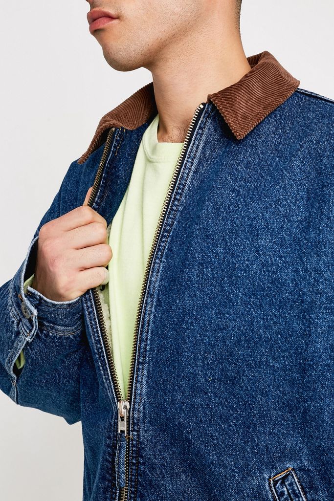 BDG – Worker-Jacke aus Jeansstoff mit durchgängigem Reißverschluss ...