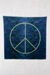 Velvet Flocked Peace Sign Tapestry | Urban Outfitters UK