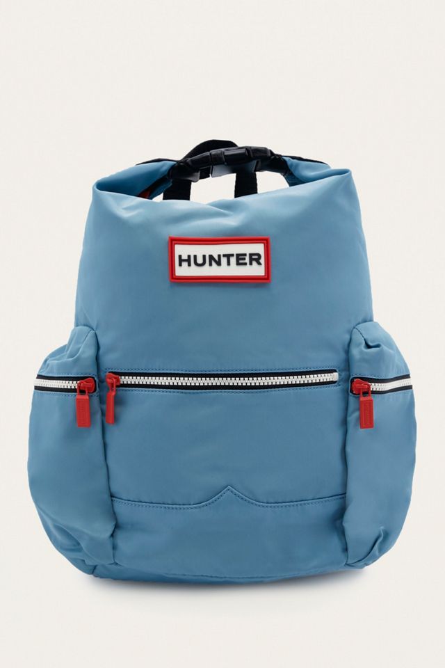 Hunter Original Top Clip Pale Blue Nylon Backpack | Urban Outfitters UK