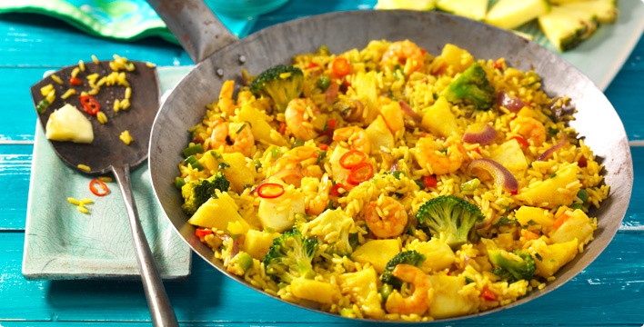 Gebratener Reis mit Curry und Ananas | ALDI Rezeptwelt