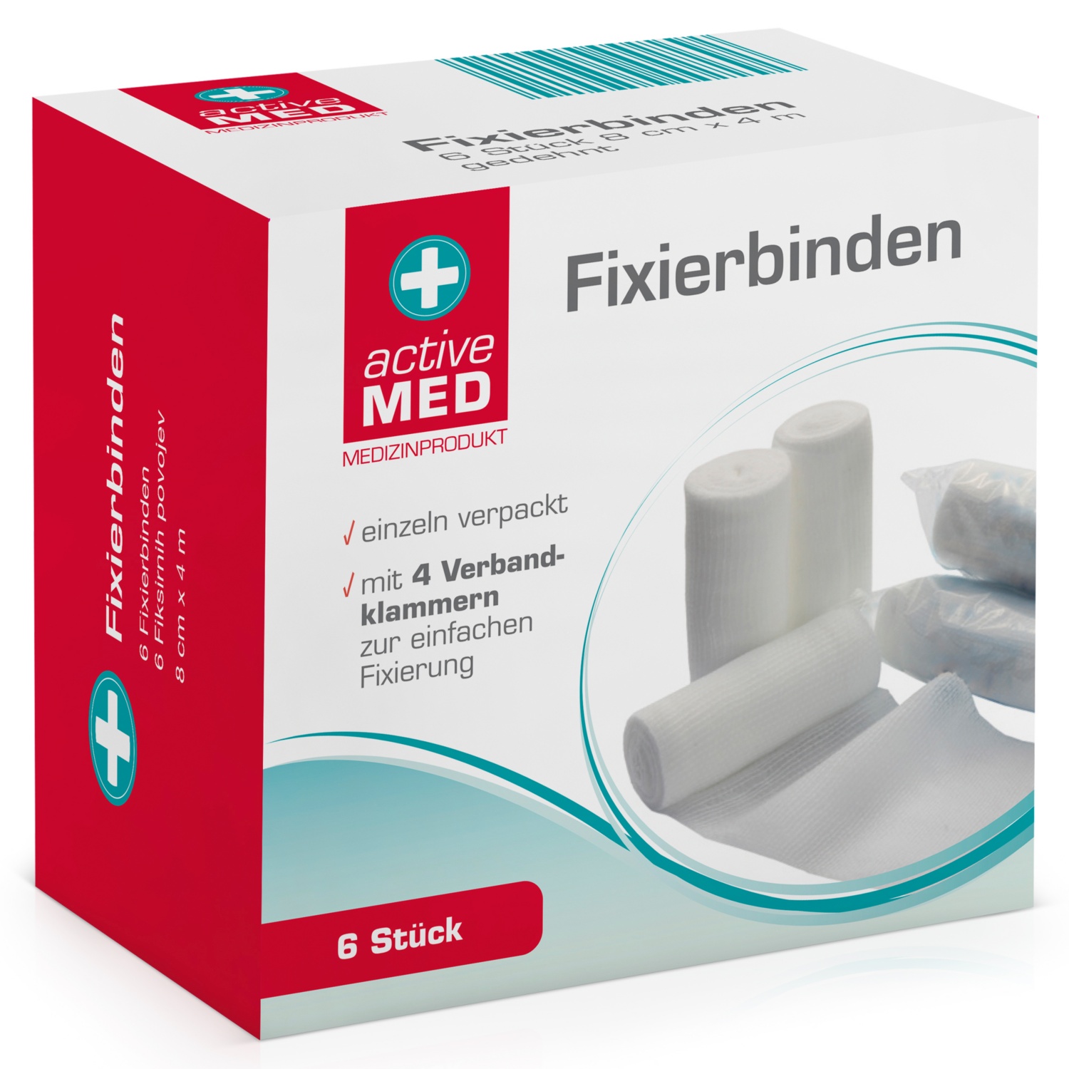 ACTIVE MED Bandagen, Fixierbinden, 6 Stück | HOFER
