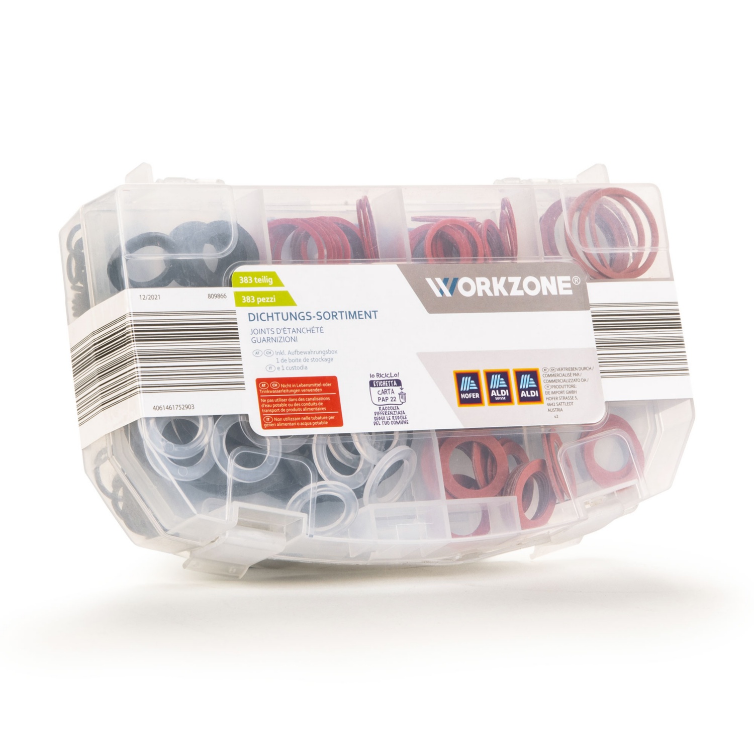WORKZONE O-Dichtring-/Dichtungs-Sortiment, 383-teilig | HOFER